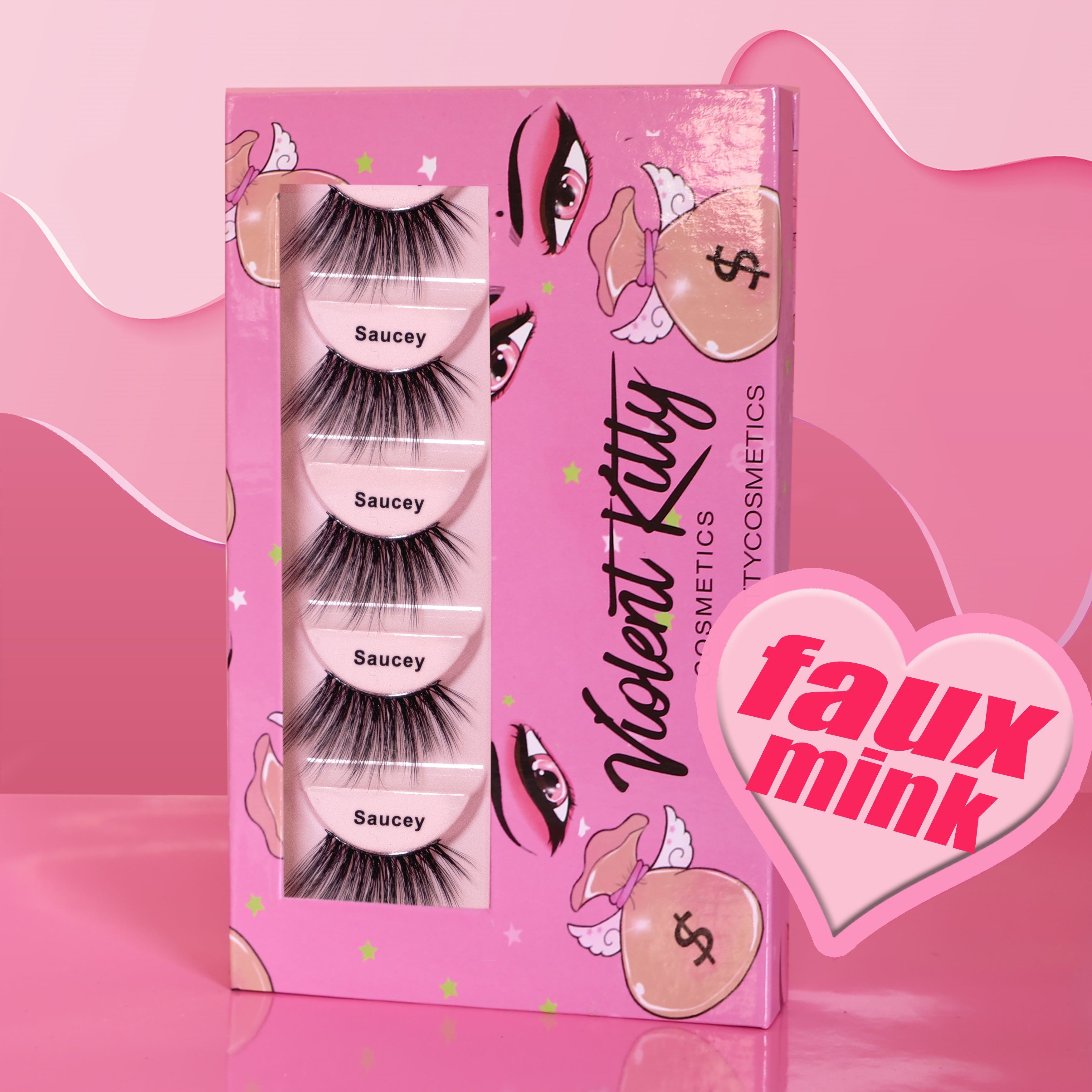 "SAUCEY" Faux Mink Corner Lash – Violent Kitty Cosmetics