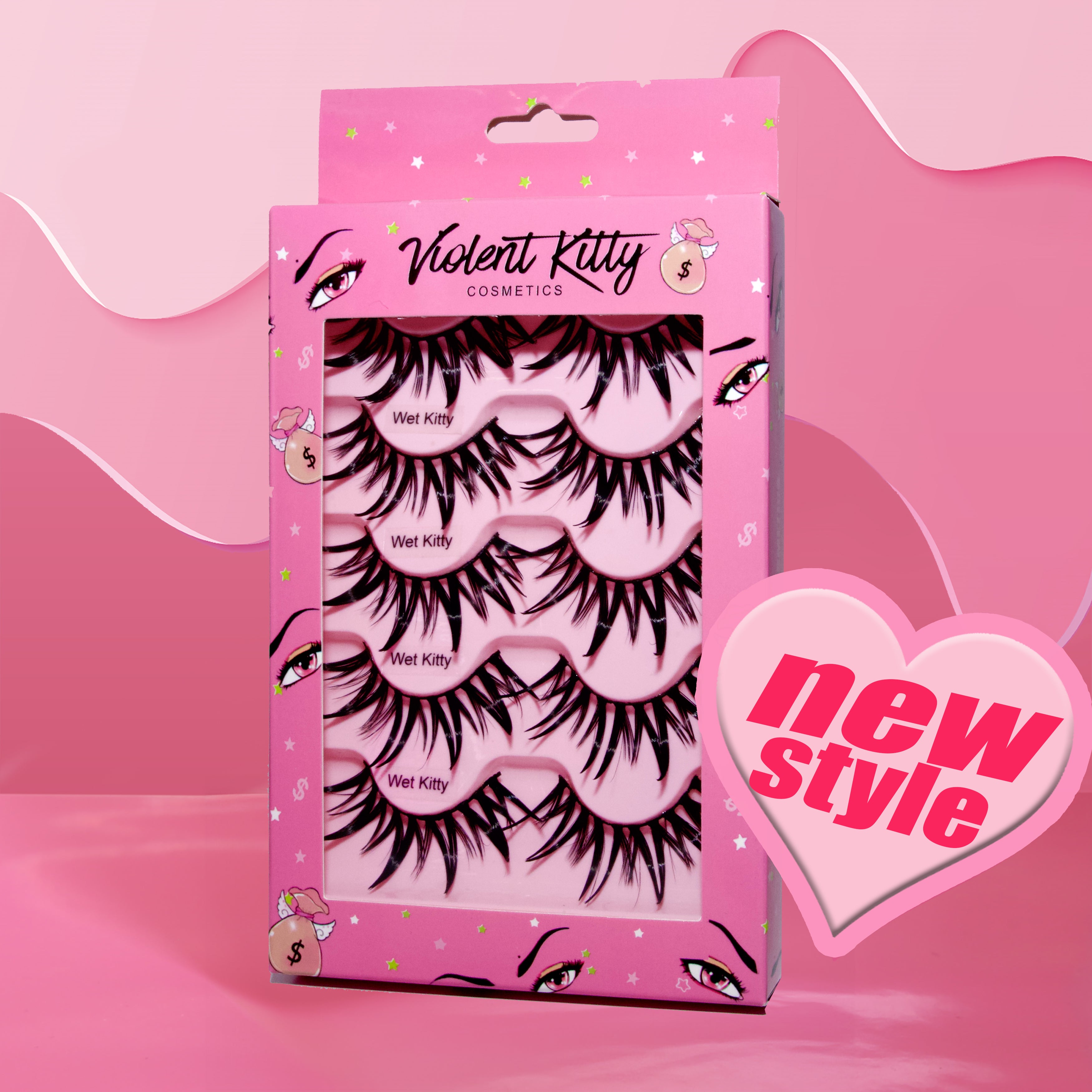 "WET KITTY" Spiky Manga Lash – Violent Kitty Cosmetics